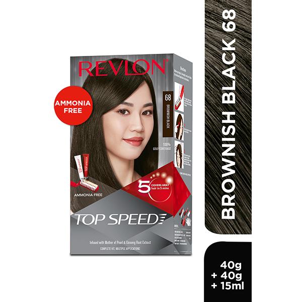 Buy Revlon Top Speed Hair Color For Woman - Brownish Black 68 (with ...