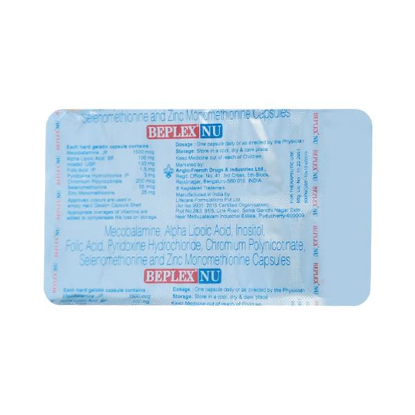 Beplex Nu Capsule 10's Price, Uses, Side effects, Substitutes | Netmeds