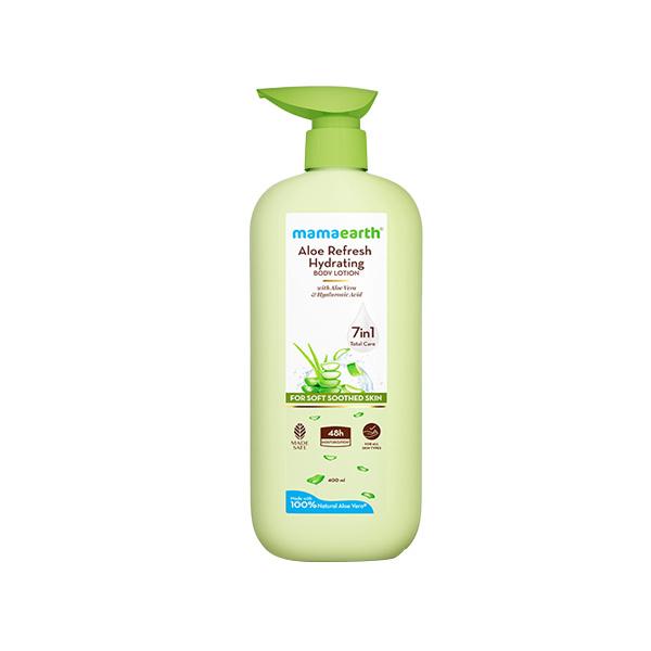 Mamaearth Aloe Refresh Hydrating Body Lotion with Aloe Vera & HA for ...