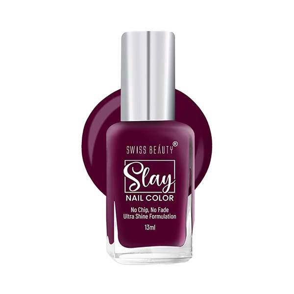 Buy Swiss Beauty Slay Nail Color, Shade - The Purple 13 gm Online at ...