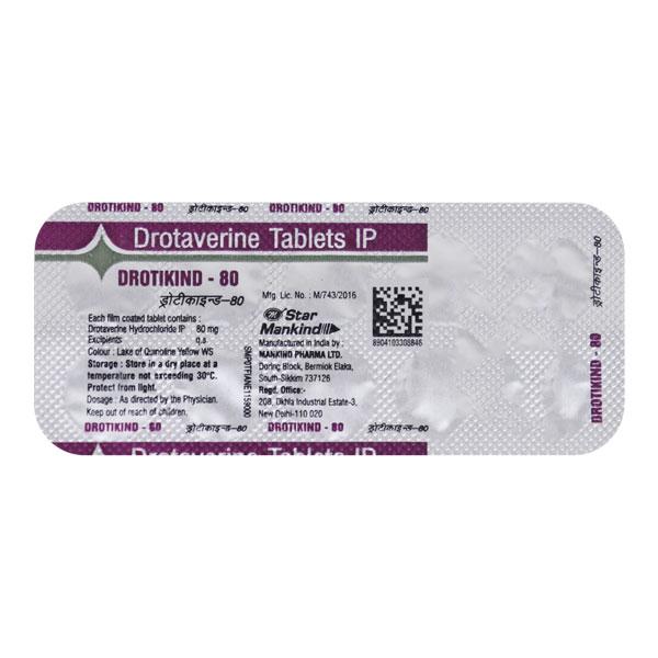 Buy Drotikind 80mg Tablet 10'S Online at Upto 25% OFF | Netmeds