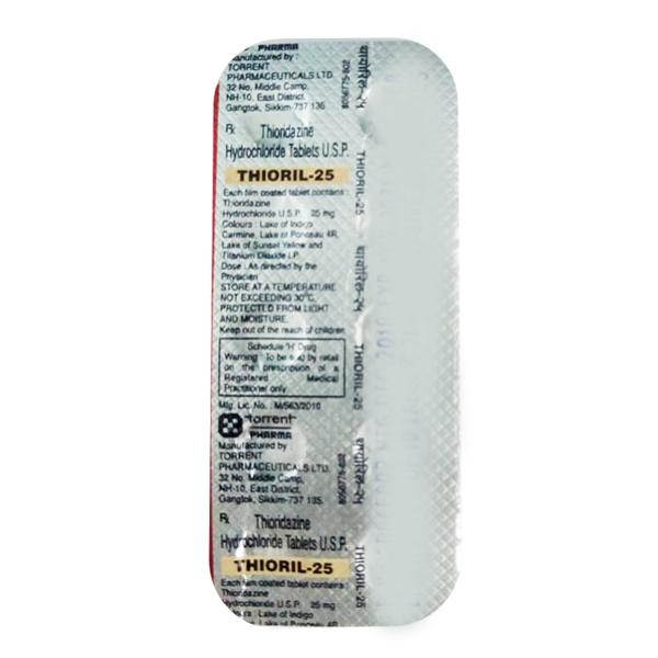 Thioril 25mg Tablet 10'S Price, Uses, Side effects, Substitutes | Netmeds