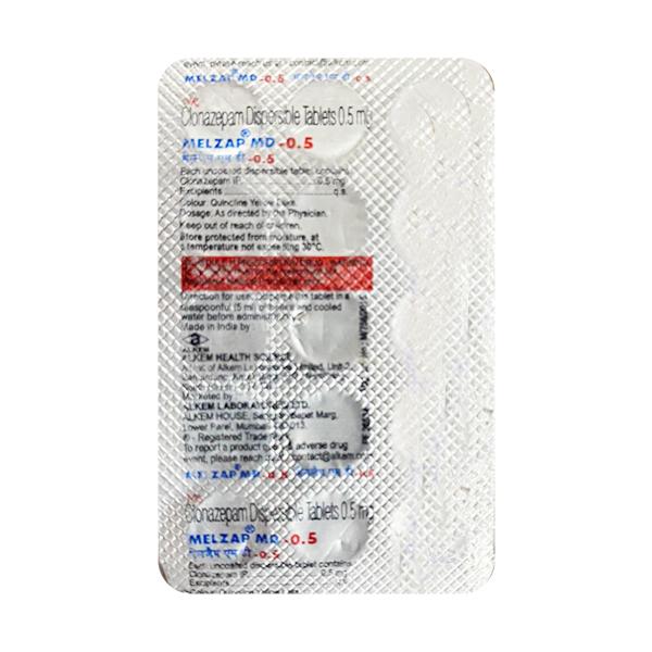 Melzap MD 0.5mg Tablet 10'S - Price, Uses, Side Effects, and ...