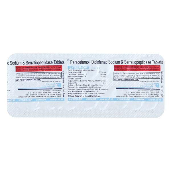 Lyser DP Tablet 10'S Price, Uses, Side effects, Substitutes | Netmeds