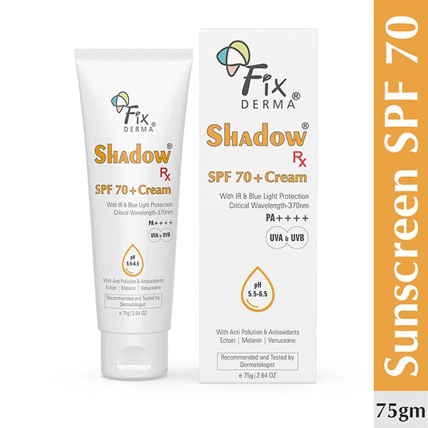 Buy Fixderma Shadow RX Sunscreen SPF 70+ Cream Sunscreen for Dry Skin ...