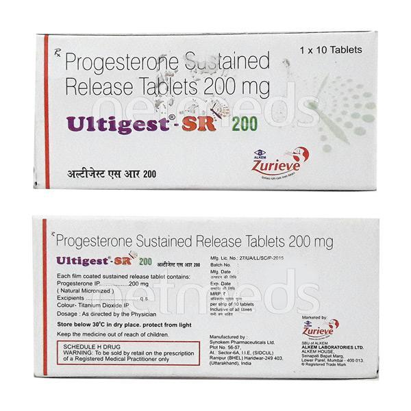 Ultigest SR 200mg Tablet 10'S Price, Uses, Side effects, Substitutes ...