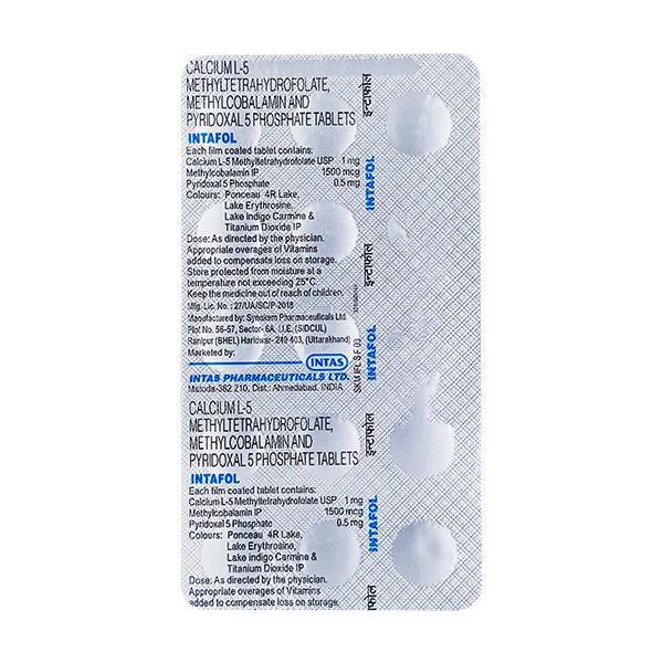 Buy Intafol Tablet 15'S Online at Upto 25% OFF | Netmeds