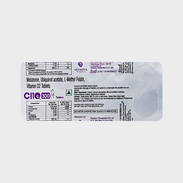 Buy CLIQ 300 Tablet 10's Online at Upto 25% OFF | Netmeds