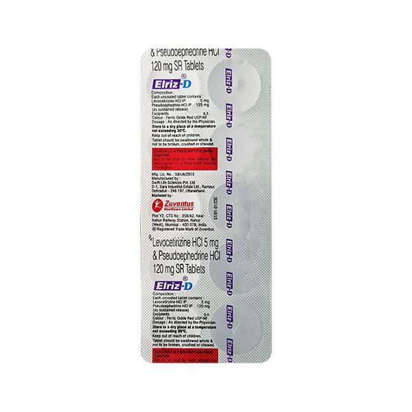 Buy ELRIZ D Tablet 10's Online at Upto 25% OFF | Netmeds