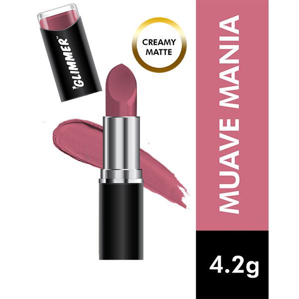 Buy GLIMMER MATTE LIPSTICK MUAVE MANIA 4.2 gm Online at Best Price ...