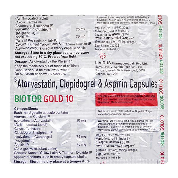 Buy BIOTOR GOLD 10 Capsule 15's Online at Upto 25% OFF | Netmeds