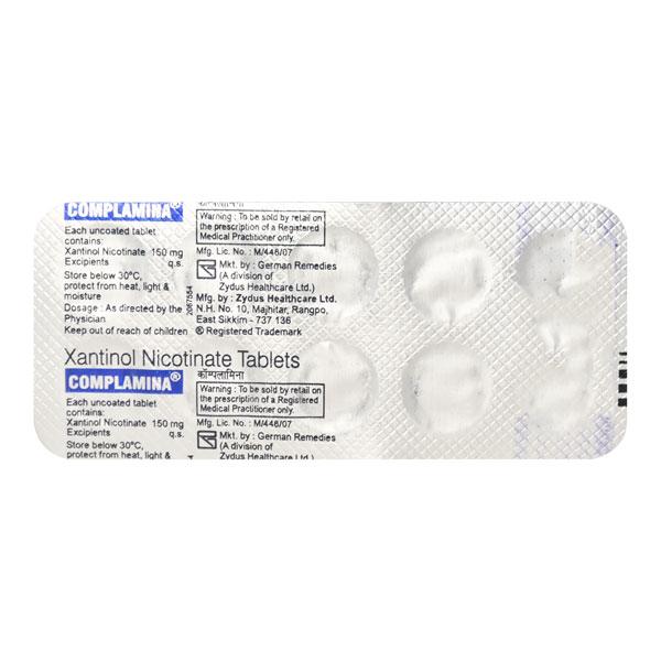Complamina 150mg Tablet 10'S Price, Uses, Side effects, Substitutes ...