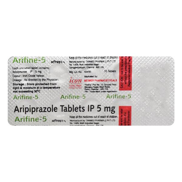 Arifine 5mg Tablet 10'S : Uses, Side Effects, Price | Netmeds