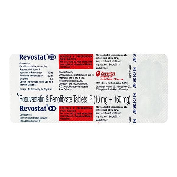 Buy REVOSTAT FB Tablet 10's Online at Upto 25% OFF | Netmeds