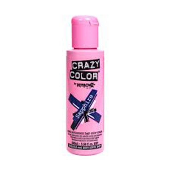 Buy Crazy Color Semi-Permanent Hair Color Cream - Sapphire 100 ml ...