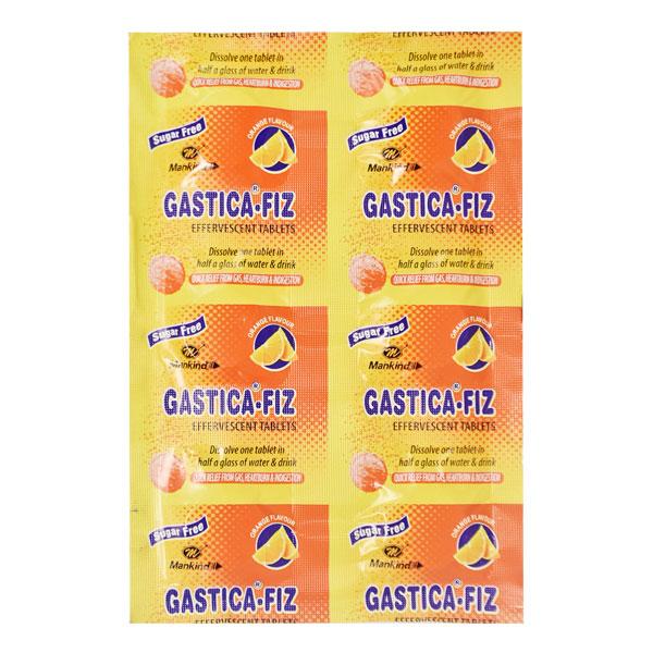 Buy Gastica Fiz Sugar Free Orange Flavour Effervescent Tablet 6'S ...