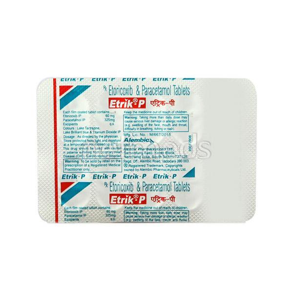 Etrik P Tablet 10'S Price, Uses, Side effects, Substitutes | Netmeds