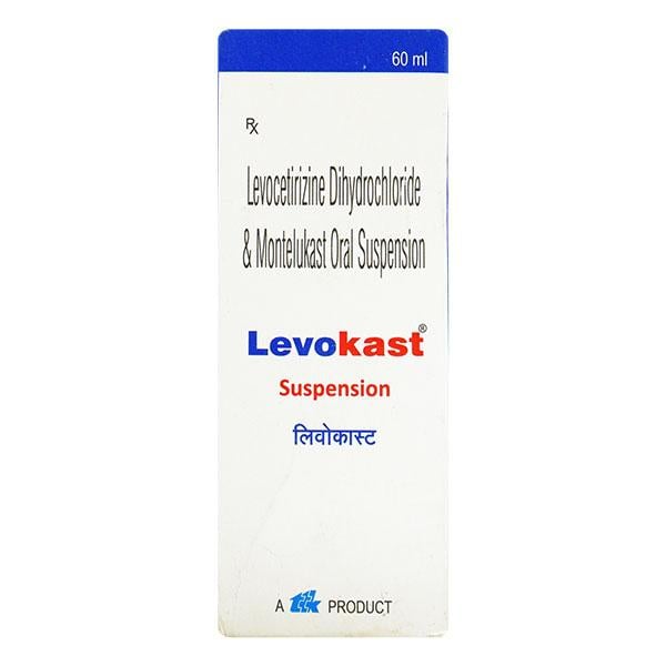 Levokast 4/2.5mg Suspension 60ml : Uses, Side Effects, Price | Netmeds