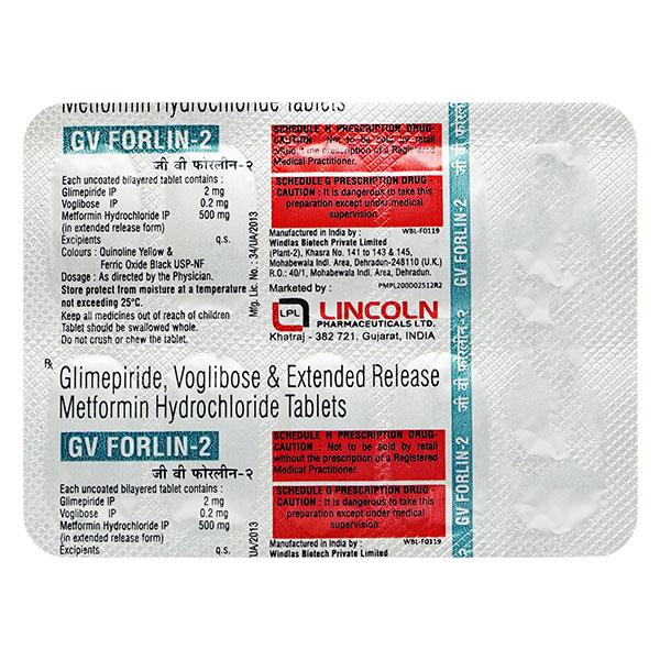 GV Forlin 2/500/0.2mg Tablet 10'S : Price, Uses, Side Effects | Netmeds