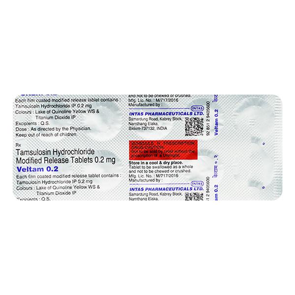 Buy Veltam 0.2mg Tablet 10'S Online at Upto 25% OFF | Netmeds
