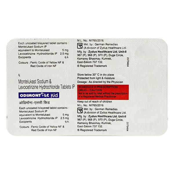 Buy ODIMONT LC KID Tablet 15's Online at Upto 25% OFF | Netmeds