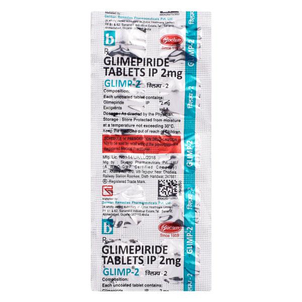 GLIMP 2 Tablet 10's : Price, Uses, Side Effects | Netmeds