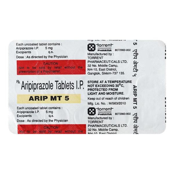 Buy Arip MT 5mg Tablet 15'S Online at Upto 25% OFF | Netmeds
