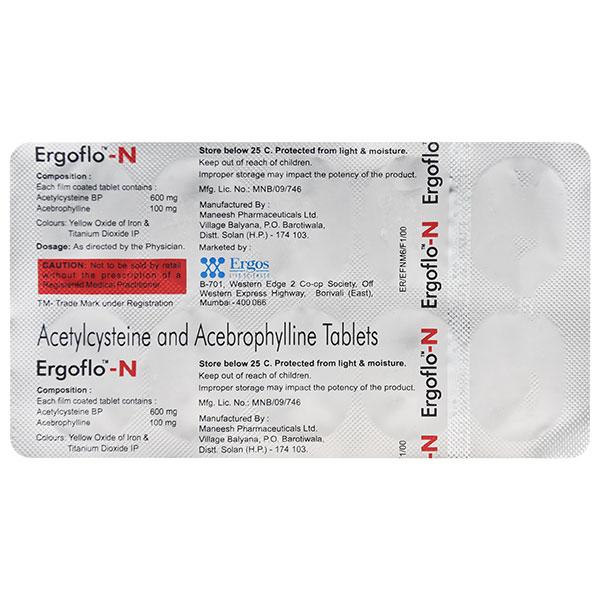 ERGOFLO N Tablet 10's Price, Uses, Side effects, Substitutes | Netmeds
