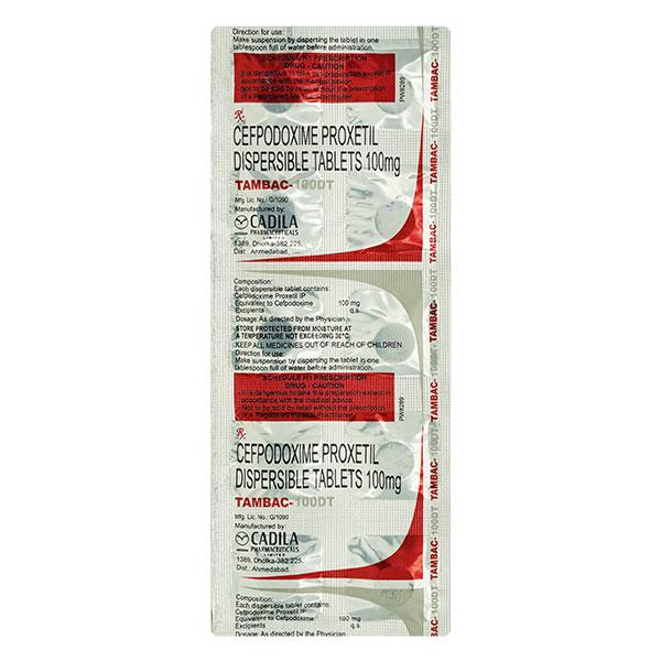 Tambac DT 100mg Tablet 10'S : Price, Uses, Side Effects | Netmeds
