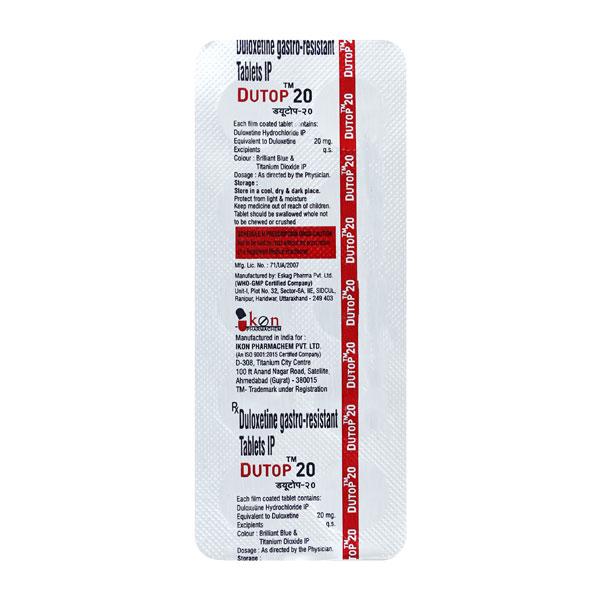 DUTOP 20 Tablet 10's : Price, Uses, Side Effects | Netmeds