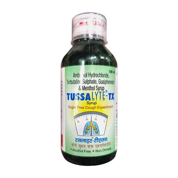TUSSALYTE TX SUGAR FREE COUGH Expectorant 100ml Price, Uses, Side ...