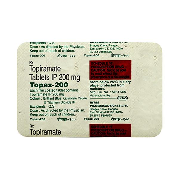 Buy Topaz 200mg Tablet 10'S Online at Upto 25% OFF | Netmeds