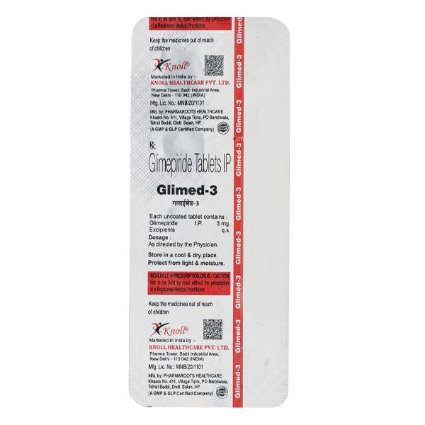 GLIMED 3mg Tablet 10's : Price, Uses, Side Effects | Netmeds