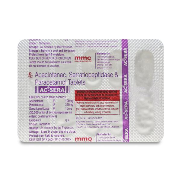 Buy AC SERA Tablet 10's Online at Upto 25% OFF | Netmeds