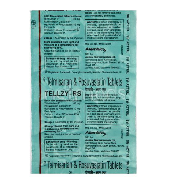 Tellzy RS Tablet 15'S : Price, Uses, Side Effects | Netmeds
