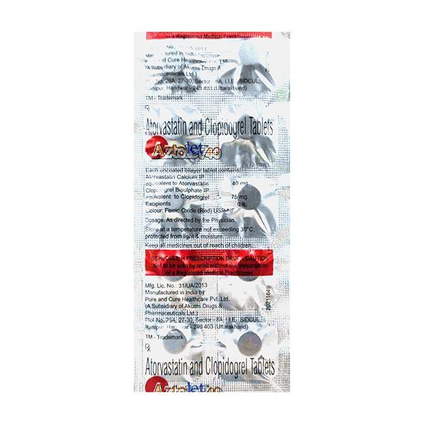 Buy AZTOLET 40 Tablet 10's Online at Upto 25% OFF | Netmeds