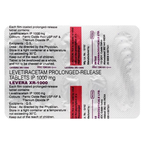 Buy Levera XR 1gm Tablet 10'S Online at Upto 25% OFF | Netmeds