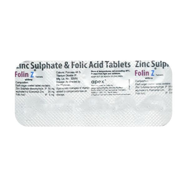 Folinz Tablet 10'S : Uses, Side Effects, Price | Netmeds