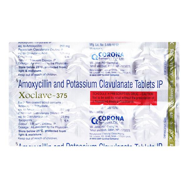 Xoclave 375Mg Tablet 10's Price, Uses, Side effects, Substitutes | Netmeds