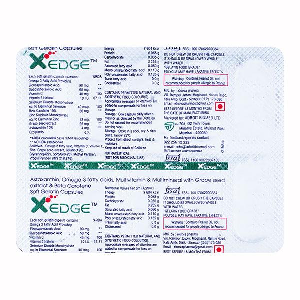 Xedge Capsule 10'S Price, Uses, Side effects, Substitutes | Netmeds