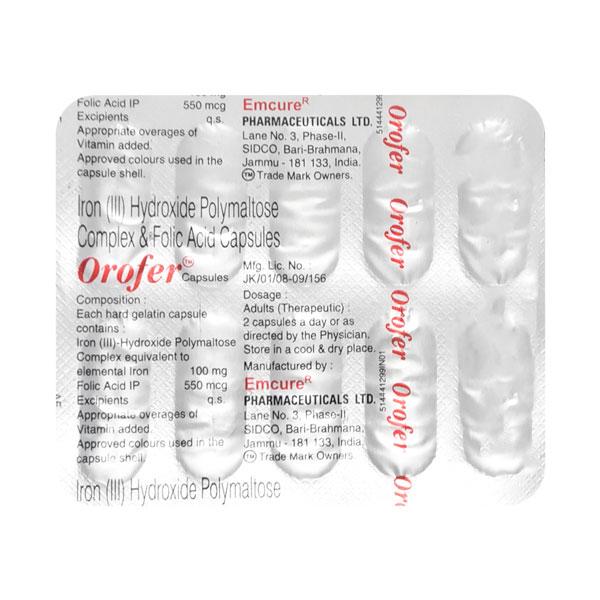 Buy Orofer Capsule 10'S Online at Upto 25% OFF | Netmeds