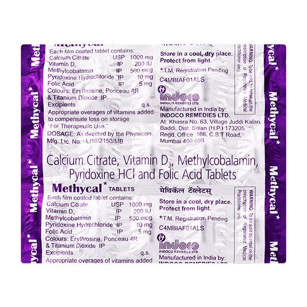 Buy Methycal Tablet 15'S Online at Upto 25% OFF | Netmeds