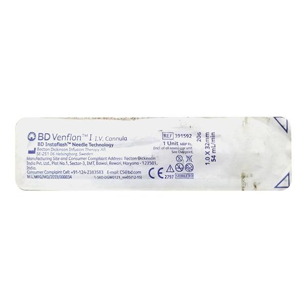 VENFLON I 20G Cannulas 1's Price, Uses, Side effects, Substitutes | Netmeds