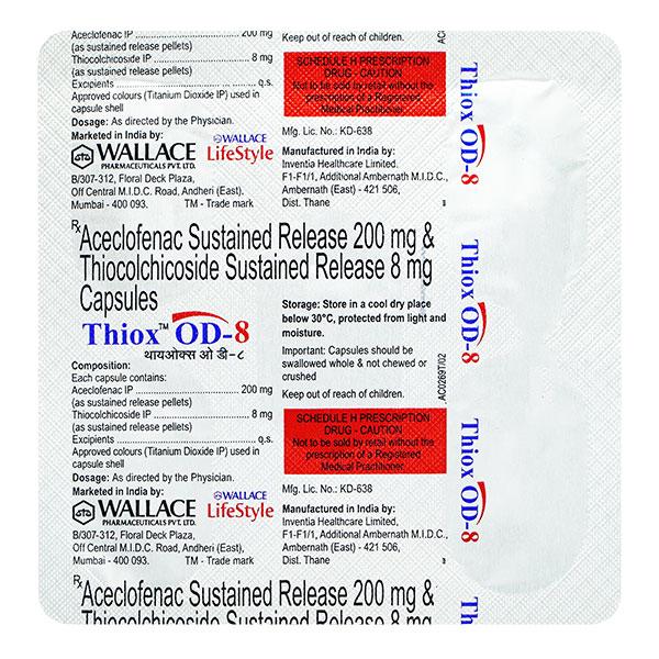 Buy Thiox OD 8mg Capsule 5'S Online at Upto 25% OFF | Netmeds