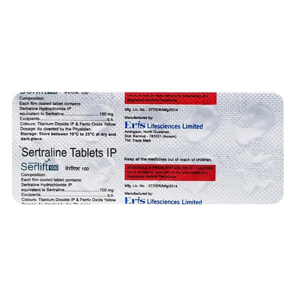Serlift 100mg Tablet 10'S : Price, Uses, Side Effects | Netmeds