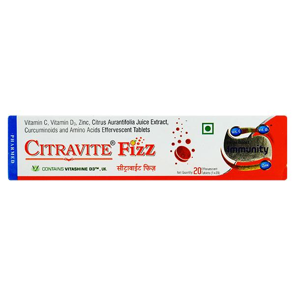 Buy CITRAVITE FIZZ Effervescent Tablet 20's Online at Upto 25% OFF ...