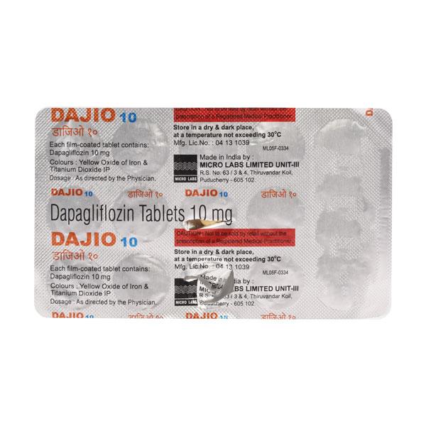 DAJIO 10 Tablet 15's : Price, Uses, Side Effects | Netmeds