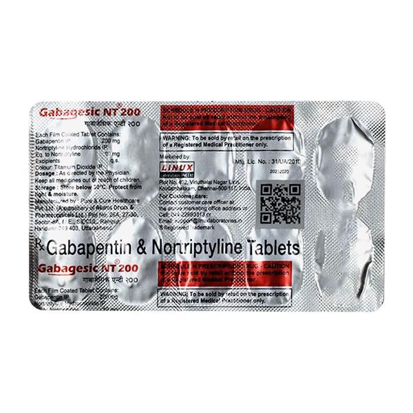 GABAGESIC NT 200 Tablet 10's