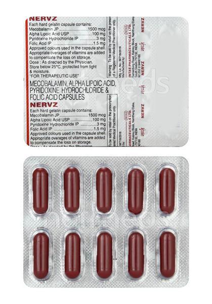 Buy Nervz Capsule 10'S Online at Upto 25% OFF | Netmeds