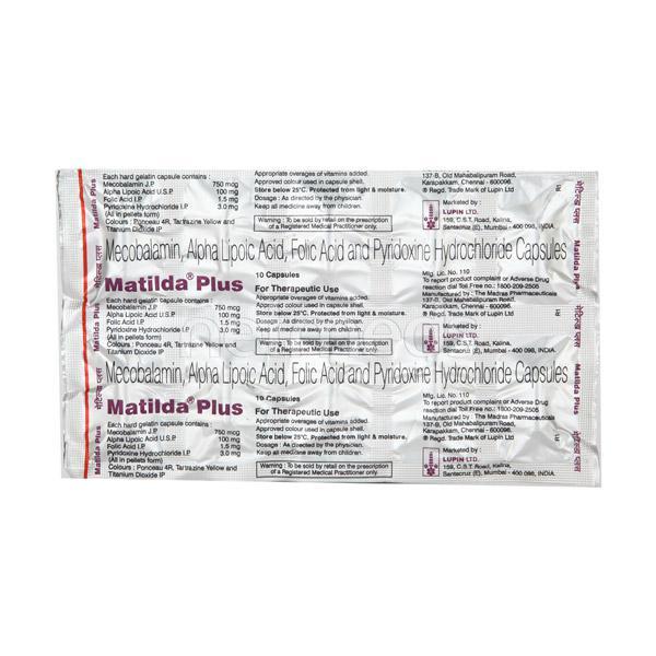 Buy Matilda Plus Capsule 10'S Online at Upto 25% OFF | Netmeds